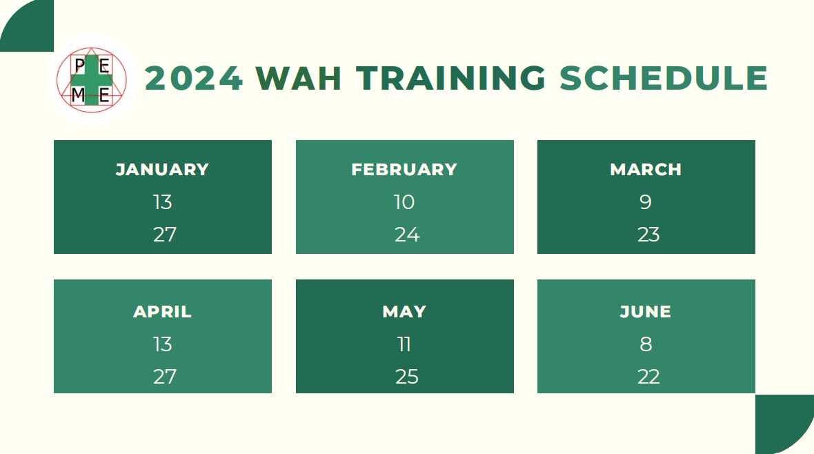 WORKING AT HEIGHTS SCHEDULE – PEME